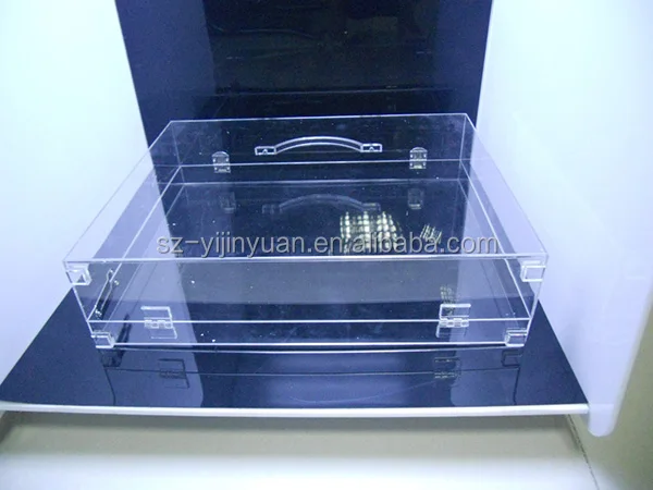 Custom Clear Acrylic Briefcase With Handle Customized Transparent ...