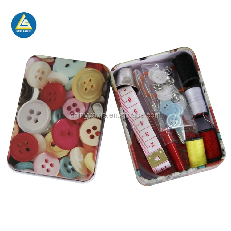 Sv0420023 Tin Sewing Box Kit Comprehensive Sewing Accessories Set With ...