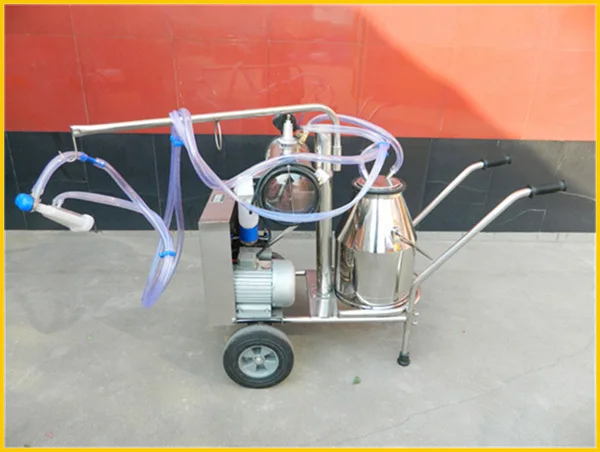 Portable Rotary Vane Vacuum Pump & Motor Type Milk Machine For Goat ...