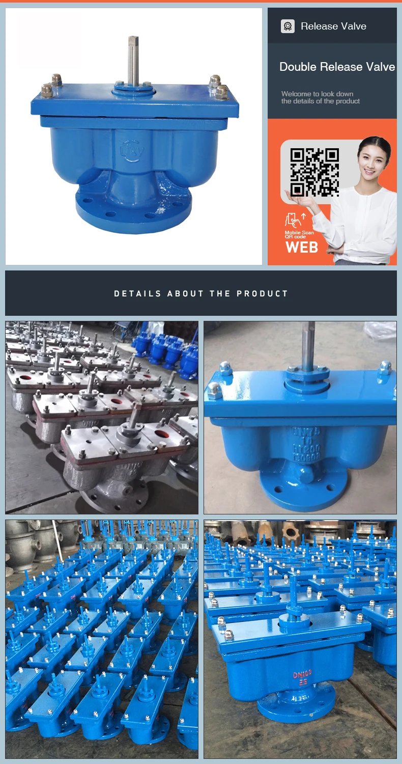 Dn50 Cast Iron Double Ball/double Port Exhaust Valve/ Air Quick Release ...