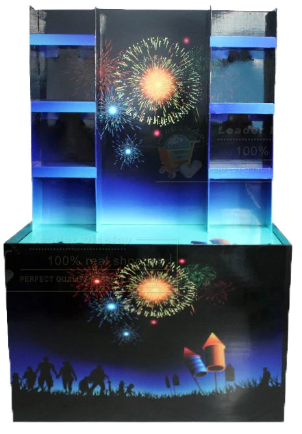 Colorful Printing Pos Cardboard Paper Fireworks Pallet Display Trays ...