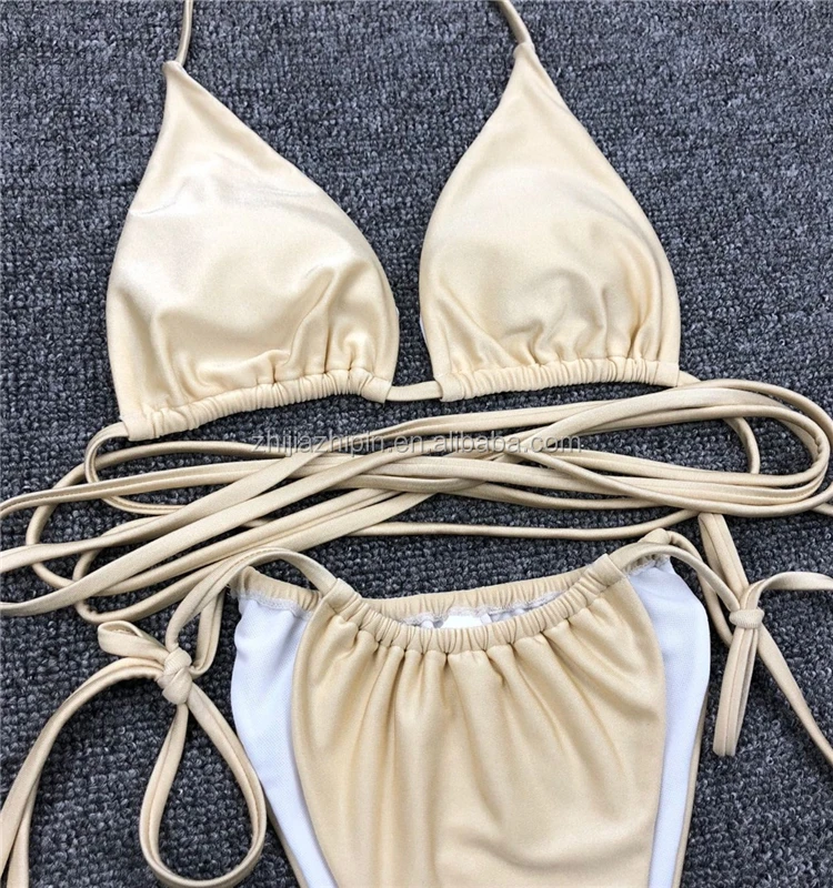 Ladies Senorita Bikini Set Strap Swimwear Thong Bathing Suit Mini Swimsuit