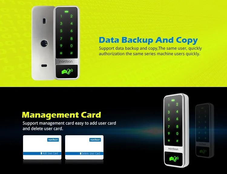 Standalone 12VDC Touch-Screen Password Keypad RFID IC ID Card Door ...