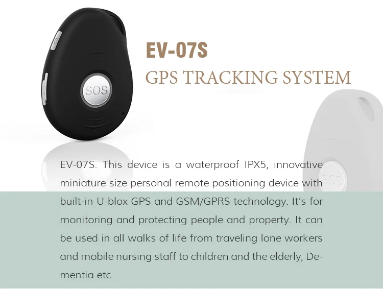 Sos Emergency Button Gps Tracker Ev-07s Mini Personal Panic Micro Sim Card Gps Tracking Device ...