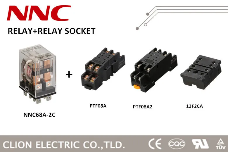 NNC 继电器 NNC68A (JQX-13F-2Z) LY2 2C 8 引脚继电器电压目的继电器 12 伏 dc12a 继电器 ...