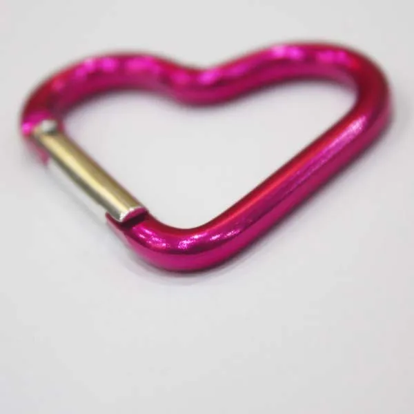 4cm Mini Pink Heart Carabiner - Buy Pink Heart Carabiner,Heart Shaped ...