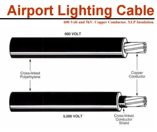 5000v Faa L-824 Type C Black Airfield Lighting Cables With Non-sheild ...