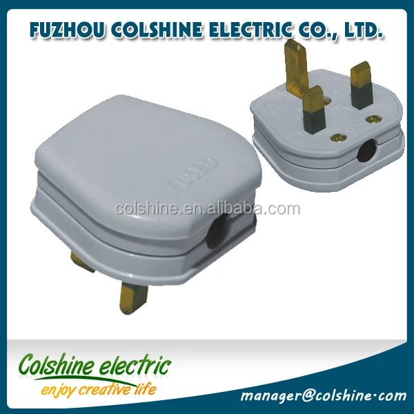 Bs Type 13a 250v 3pin Unbreakable Plug With Fuse - Buy Uk 3 Pin 13a ...