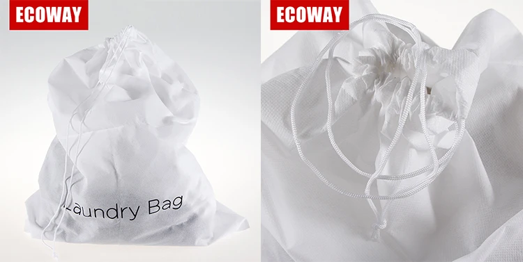 Cheap White Foldable Disposable Hotel Laundry Bag With Logo - Buy ...