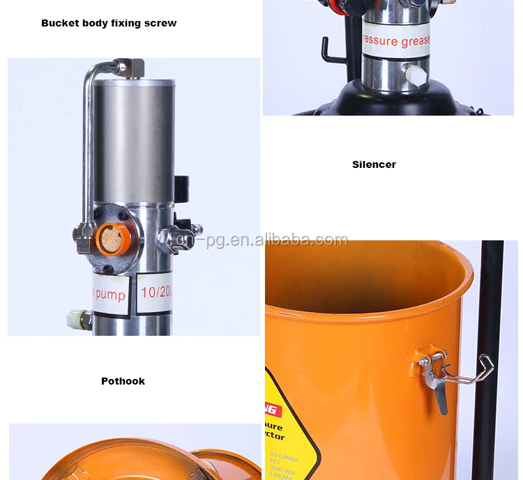 고압 압축 공기를 넣은 윤활제 인젝터 펌프 공기에 의하여 운영하는 물통 윤활제 펌프 자동 윤활제 펌프 압축 공기를 넣은 주유기 Buy 공기 그리스 펌프공압 그리스 펌프