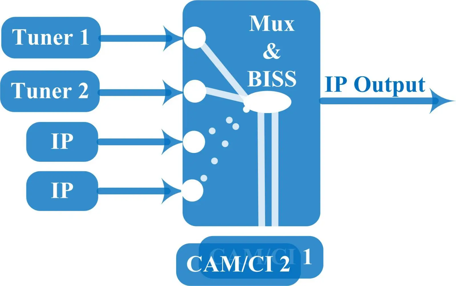 DVB-C DVB-S2 IP Mux BISS Decrambling CAM/CI IRD| Alibaba.com