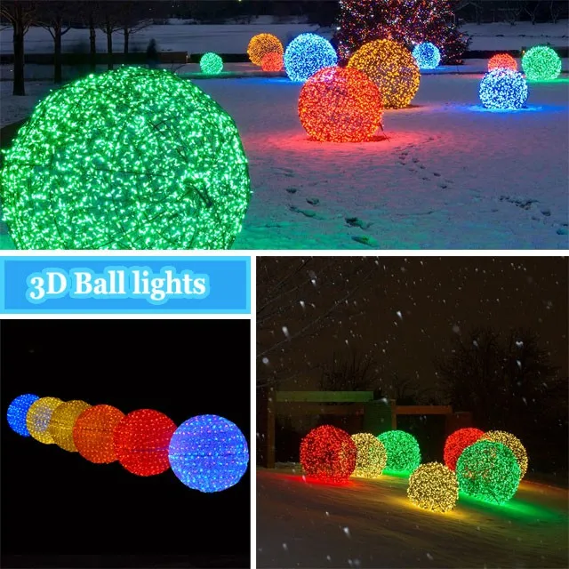 Colorful Outdoor Led Magic Lighting Ball 3d Led Christmas Ball Light ...