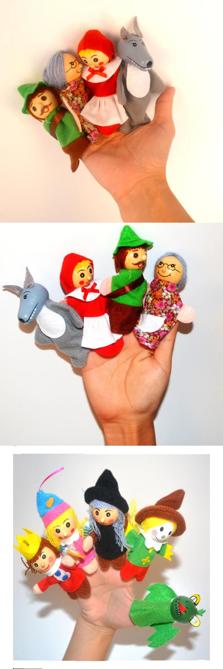 Tiny Cute New Design Family Pretend Colorful Cotton Finger Puppet - Buy ...