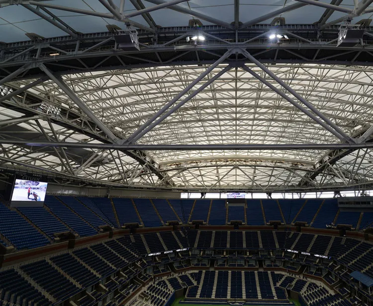 Space Frame Steel Construction Stadium Roof For Badminton Court/ Sports ...