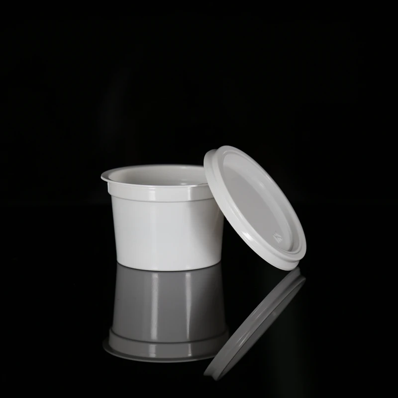 130ml Custom PP Disposable White Plastic Salad Cups
