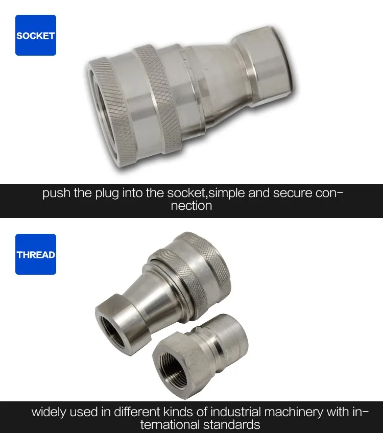 Kzf 1/2 Pouce Bsp/npt Filetage Femelle/mâle 304 À Dégagement Rapide En Acier Inoxydable ...
