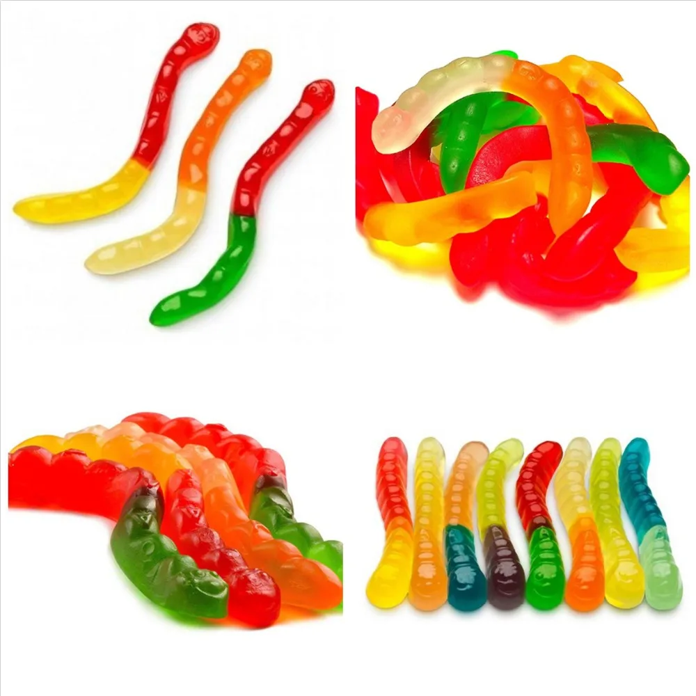 Amazon New Arrival Silicone Worm Jelly Candy Mold,Silicone Gummy Bear ...