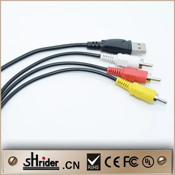 Hot Sale High Quality Usb To Av Output Cable A/v Tv Adapter Cord Cable ...
