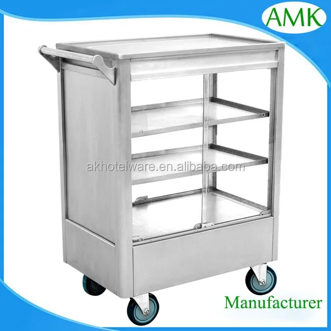 Stainless Steel Dim Sum Display Cart Trolley/restaurant Dessert Cart ...