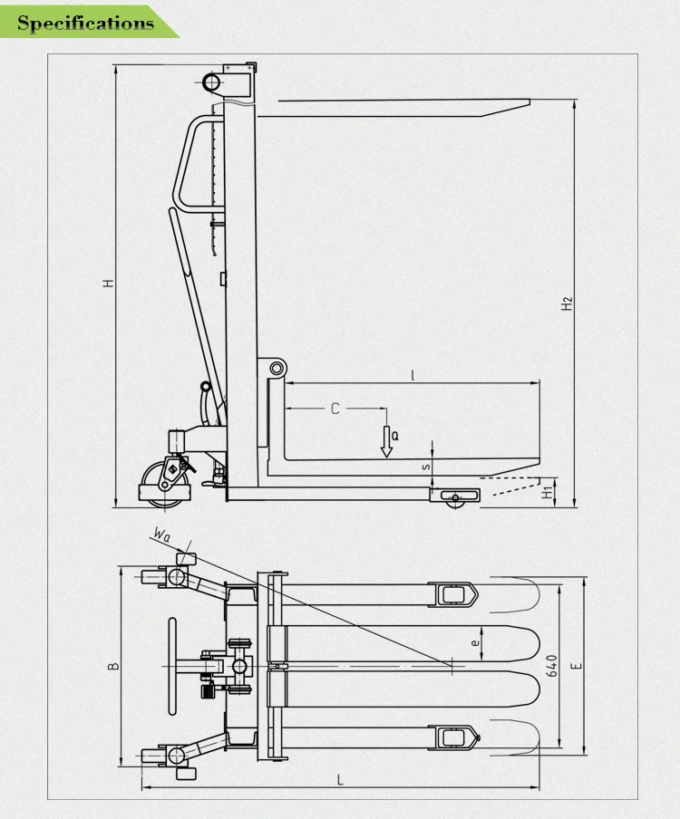 Shanye 1000kg Hydraulic Hand Stacker - Buy Hydraulic Stacker,Manual ...