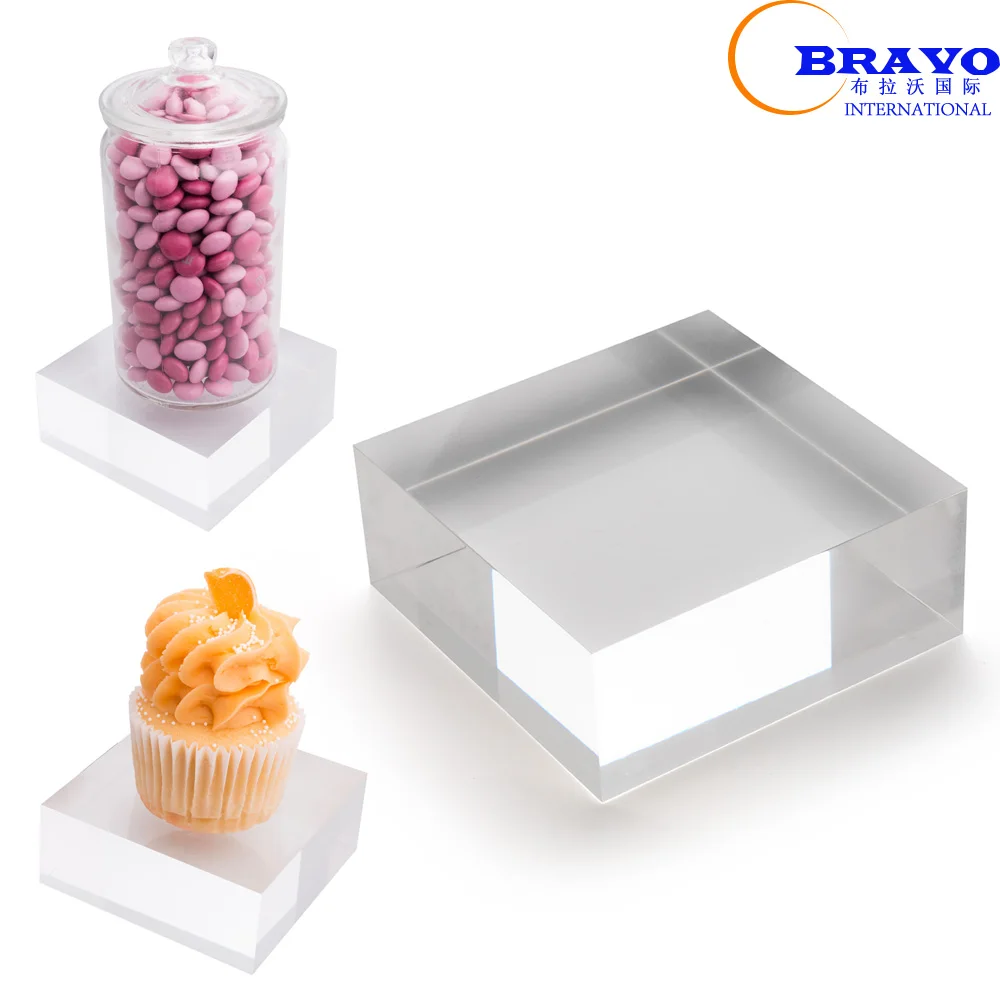 Frosted Solid Plexiglass Cube - Eco-Friendly Brand Logo Block