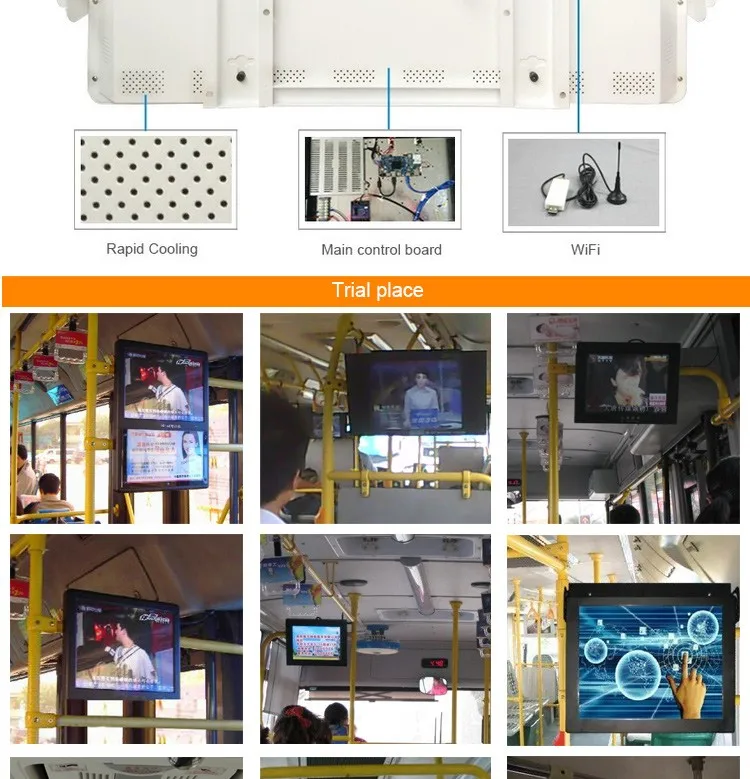 Indoor Use Commercial Grade TFT LCD Panel Dual Screen Ceiling Mount Lcd ...