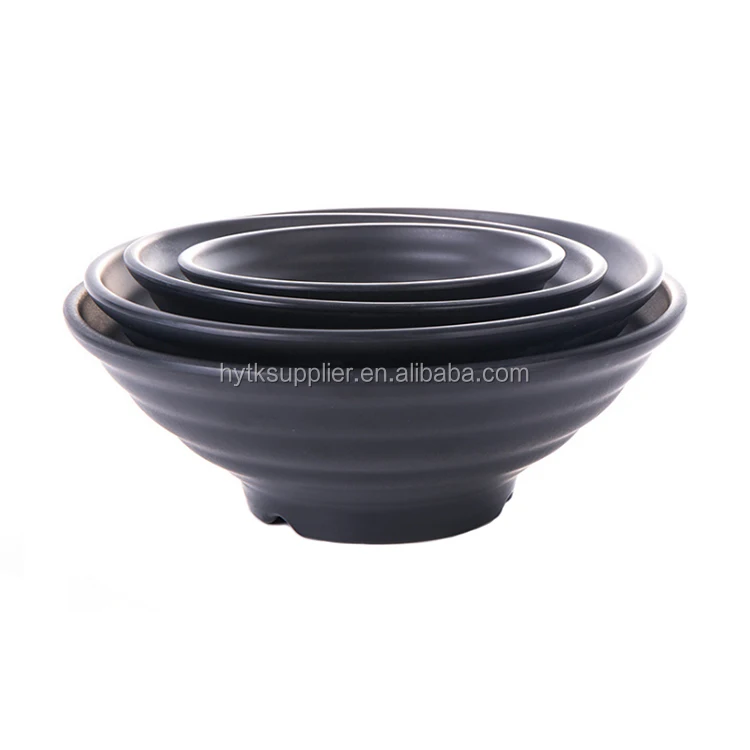 Japanese Ware Restaurant Melamine Matte Black Ramen Soup Noodle Udon ...