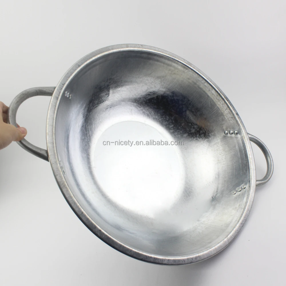 Wholesale Metal Aluminum And Iron Head Pan / Head Pot With Handle - Buy ...