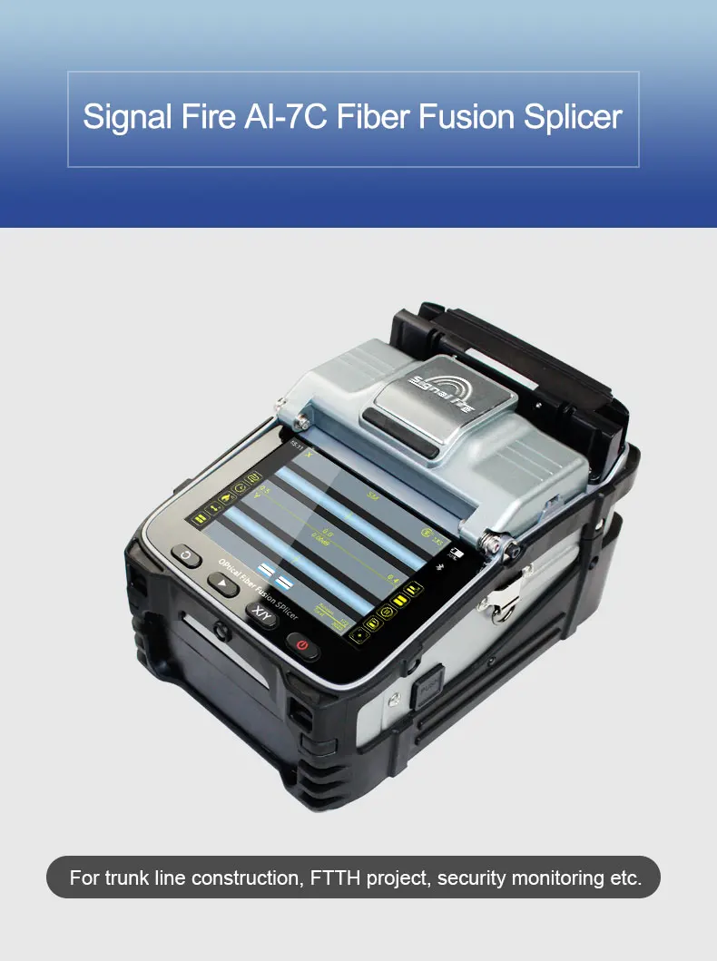 Ai-7c Ftth Fusion Splicer With Six-motor High Capacity Battery Fusion ...