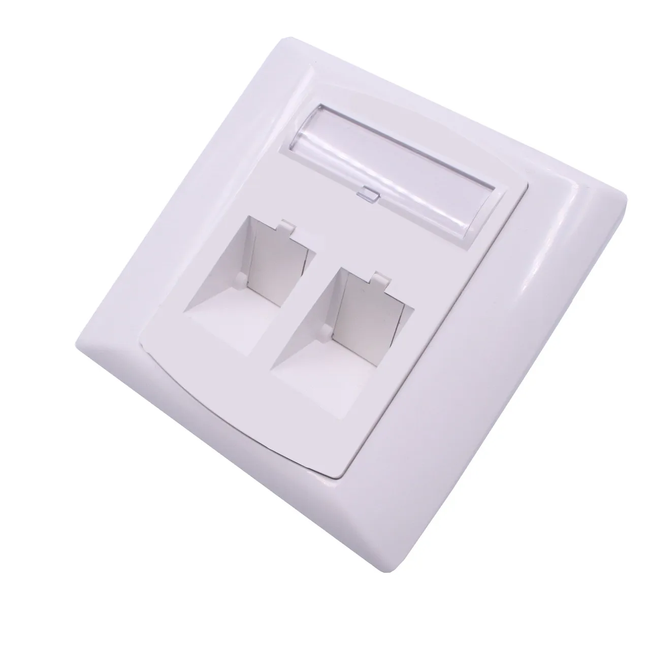 86 Type Rj45 Face Plate Wall Socket Cat5e Cat6 2 Dual Port Face Plate ...