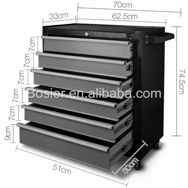 6-drawer Tool Box Cabinet - Durable & Mobile Storage