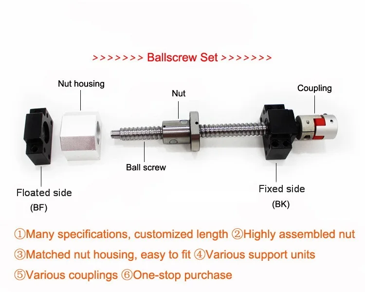 BK12 BF12 Ball Screw End Support Bearings for CNC Machines