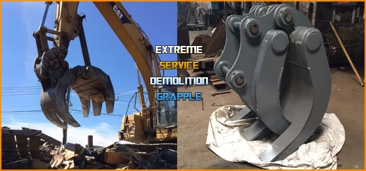 Heavy Duty Built Excavator Rock Grab Sorting Grapple For Fit Cate320 ...