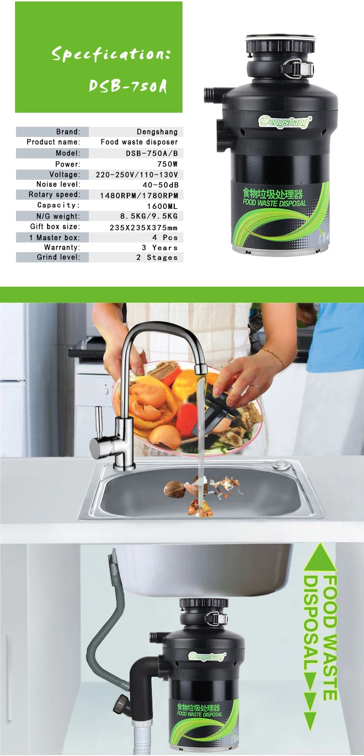 220v Kitchen Food Waste Disposal - Buy Food Garbage Disposer,Industrial ...