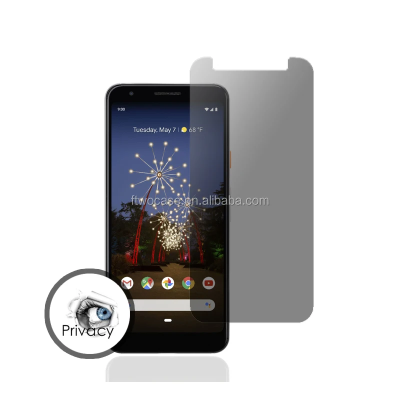 Anti Privacy Screen Protector Tempered Glass For Google Pixel 3a - Buy ...