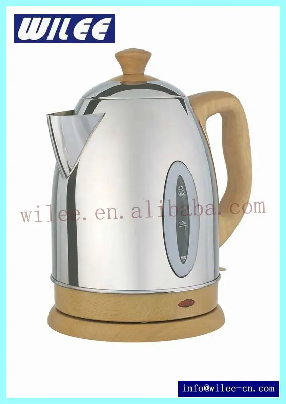 Stainless Steel Wooden Handle Electric Kettle - Buy Electric Kettle ...