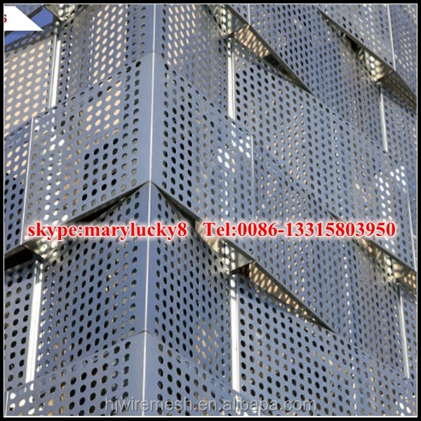 Aluminio perforada fachada panel / de aluminio perforado panel para ...