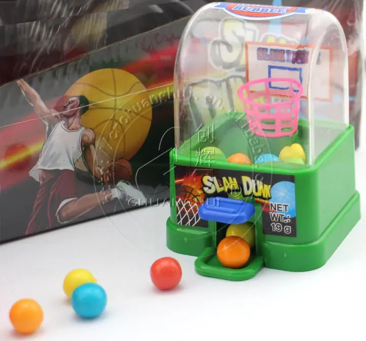 Bubble Gum Ball Basketball Court Dispenser Candy Toy for Ages 5 and Up ...