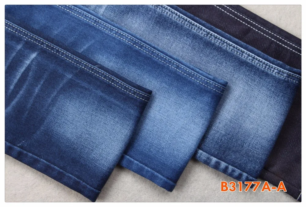 B3177a-a Cotton Polyester Lycra Fake Knitted Denim Jeans Fabric - Buy ...