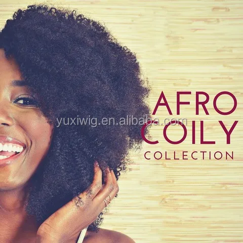 100% Virgin Afro Coily Style 113g Kinky Curly Weft - Buy Virgin Afro ...