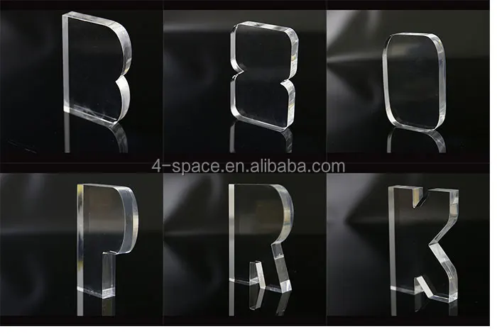 Polished Plexiglass Thick Letter Block Customized Laser Cut Large ...