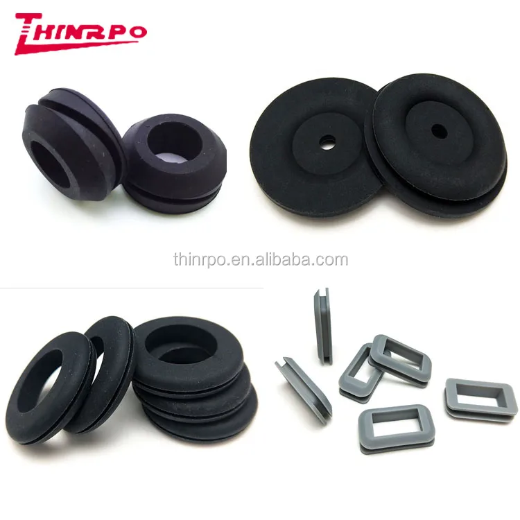 Custom Small Rectangular Desk Grommet - Eco-Friendly Rubber