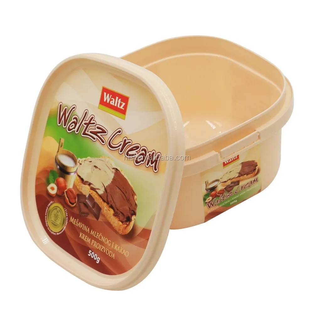Retail Custom 500ml Square Ice Cream Cup Iml Plastic Food Dairy ...
