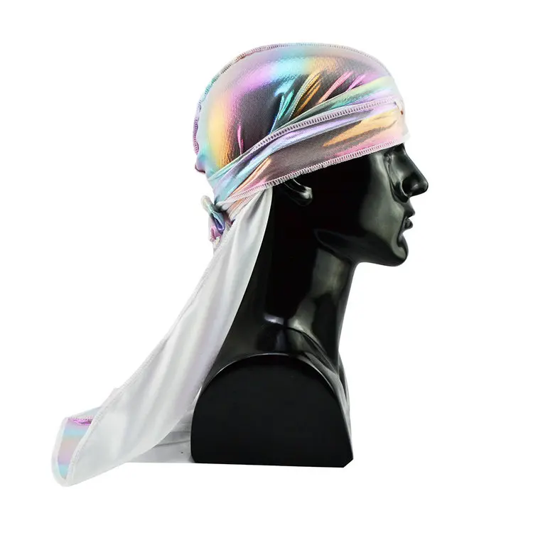 Custom Wholesale Hip Hop Premium Shining Long Tail Wave Silky Durag ...
