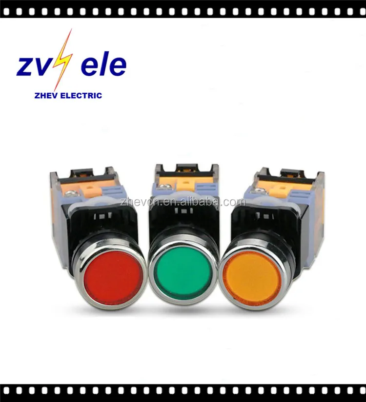 LA38-11M 22MM Push Button Switch with 220V LED Red Touch