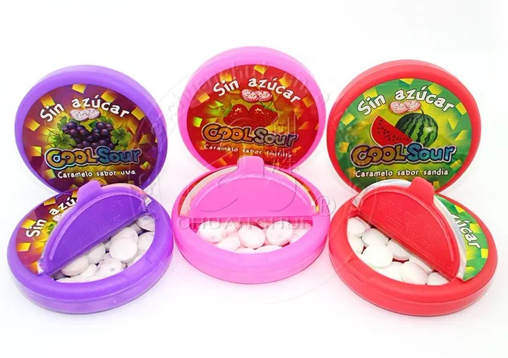 Sour Sugar Free Candy Fruity Pressed Sobitol Candy In Plastic Box - Buy ...