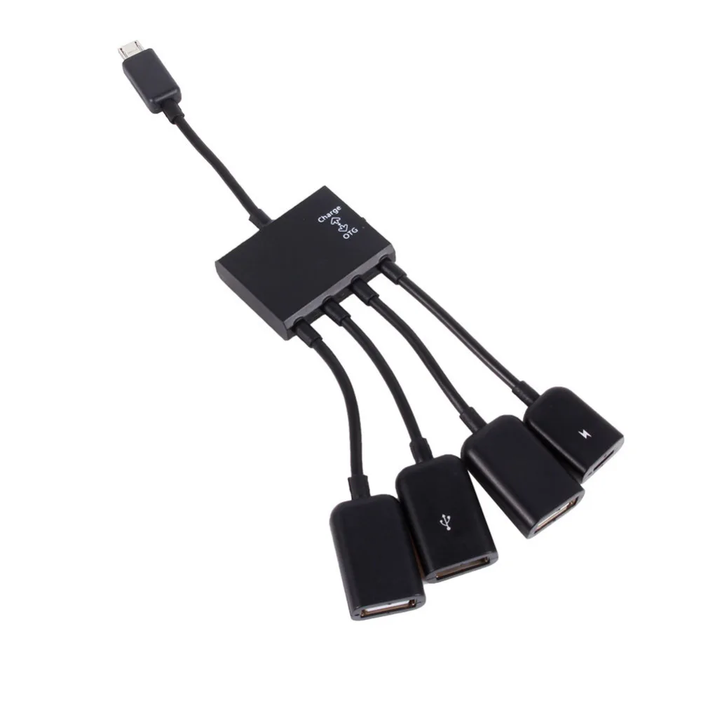 Usb Hub 4 Puerto Micro Otg Conector Divisor Para Smartphone Ordenador ...