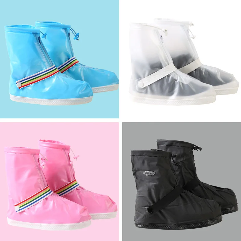 Shoes Covers Rain Snow Boots Waterproof Reusable Foldable Thicken Sole ...