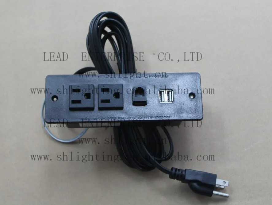 Factory Supply 2-gang Office Furniture Electrical Socket With Network ...