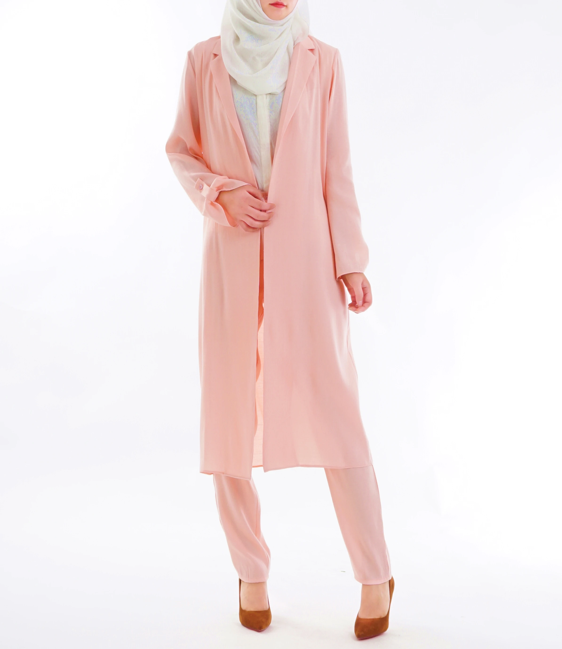 Latest Two Piece Set Top And Trouser Muslim Women Casual Clothing Abaya ...